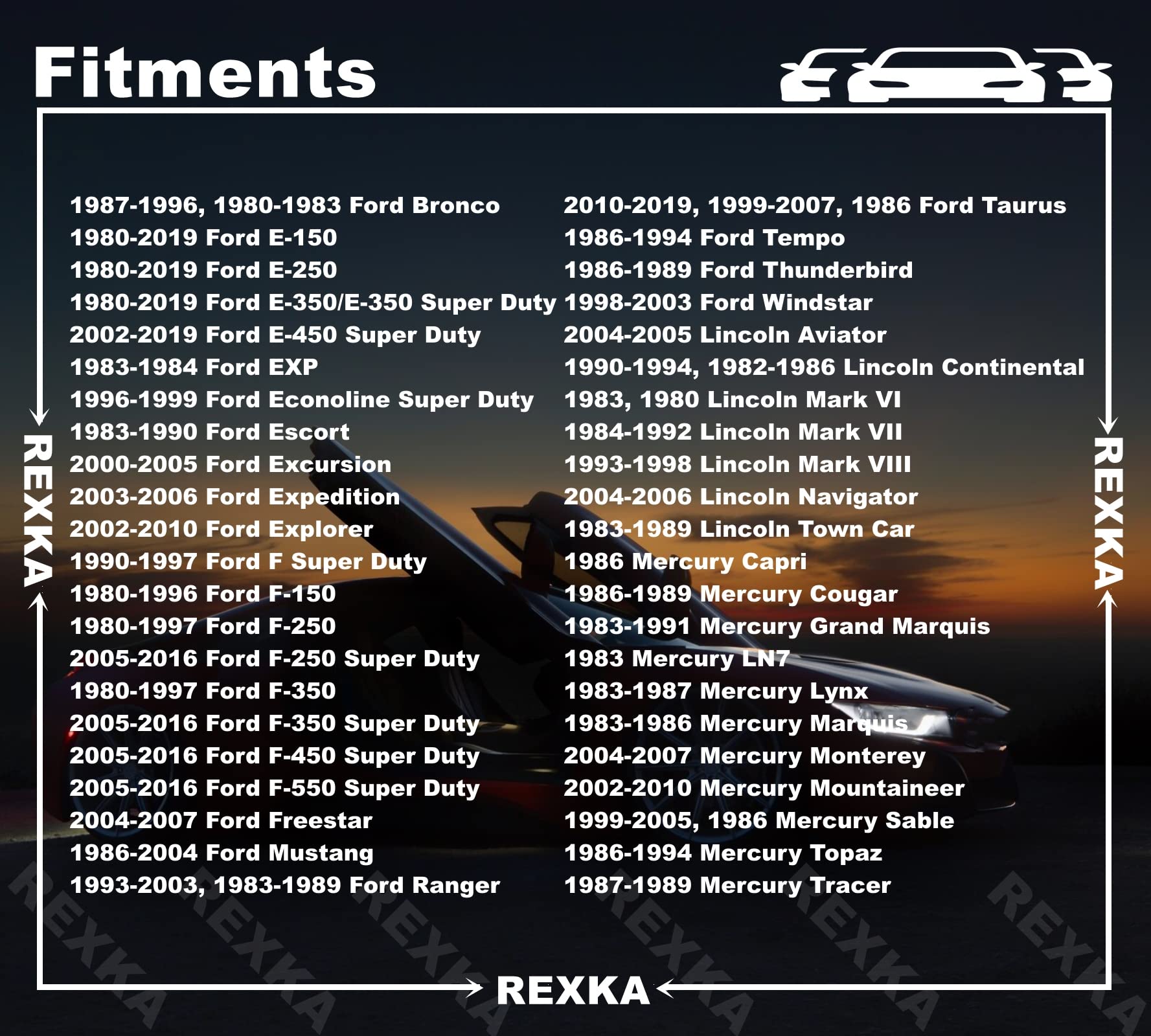 Rexka 15pcs 5/32 Door Lock Rod Clip E6AZ-5421952-A for Ford Expedition Explorer M ustang F-150 F-250 Mercury Mountaineer E-150 E-250 E-350 E6AZ5421952A