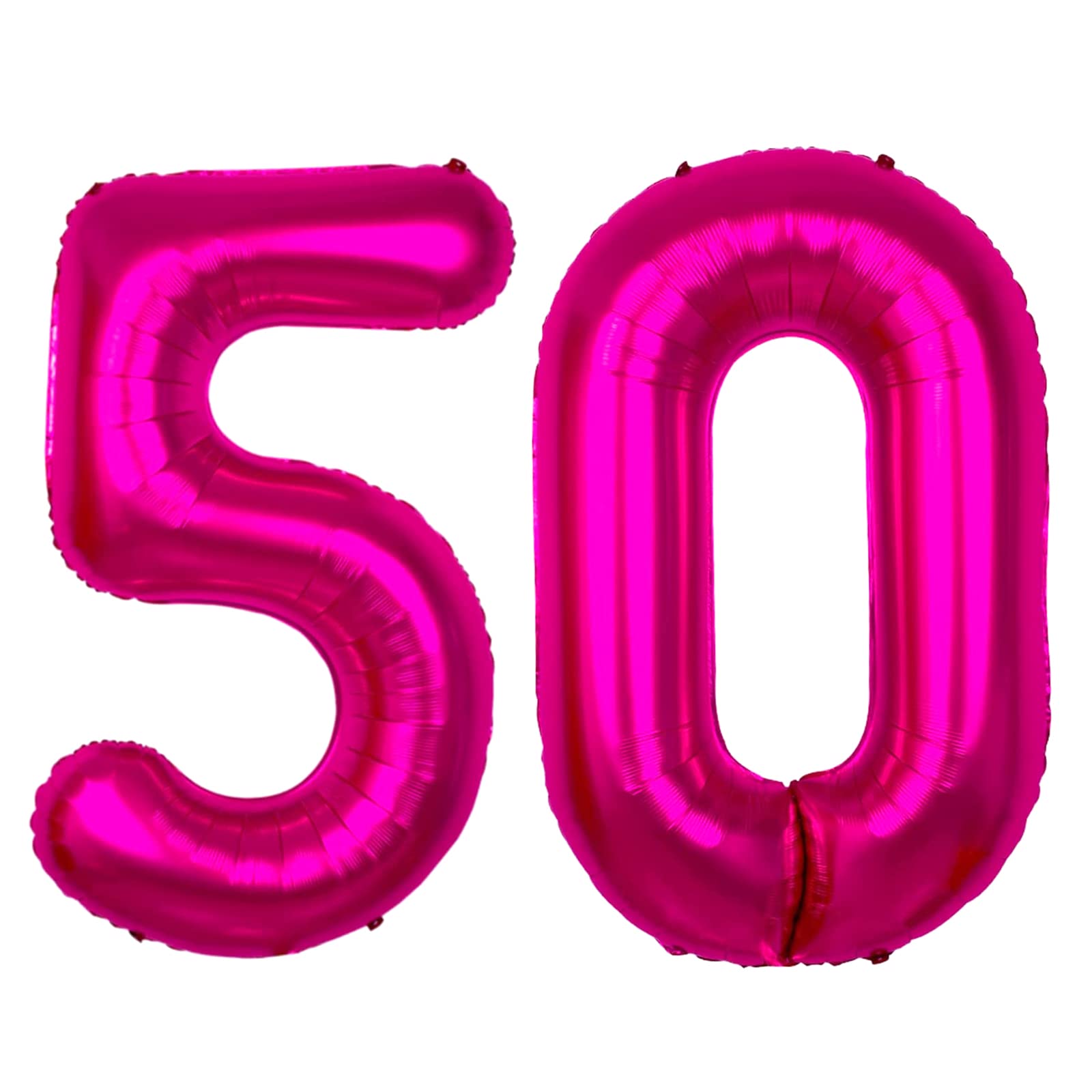 GINZU 40 Inch Hot Pink 50 Number Balloons Giant Jumbo Huge 50 Foil Mylar Helium Number Digital Balloons Dark Pink 50th Birthday Balloons 50th Anniversary Events Party Decorations Photo Shoot Supplies