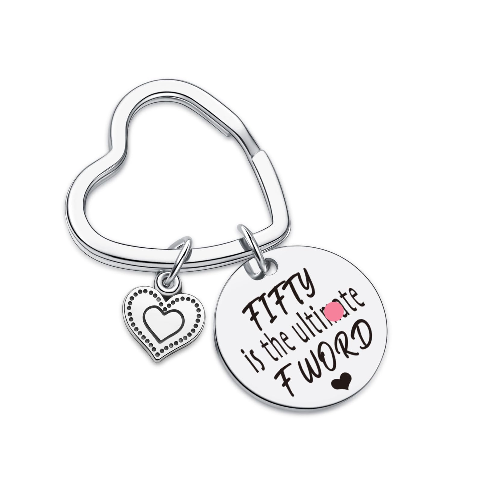 7RVZM 50Th Birthday Keychain Wife Gift Grandpa Gift Aunt Gift 50 Year Old Keychain For Men 50Th Gift Wife Gift, 50th Birthday Keychain, Standard