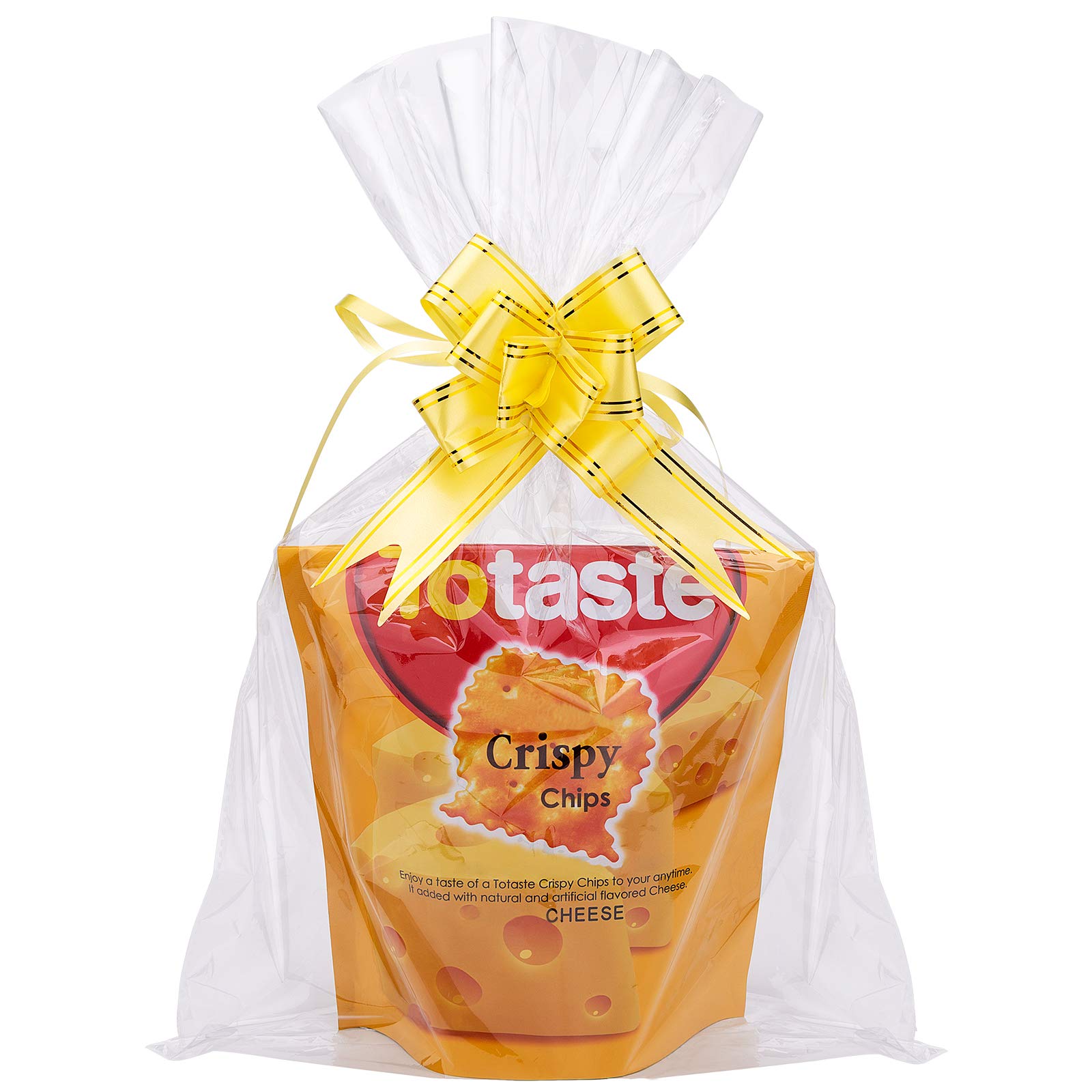 Awpeye Clear Basket Bags, 25 Pack Large Cellophane Wrap for Baskets and Gifts, 12x18 Inches Cellophane Bags, 2 Mil Thick