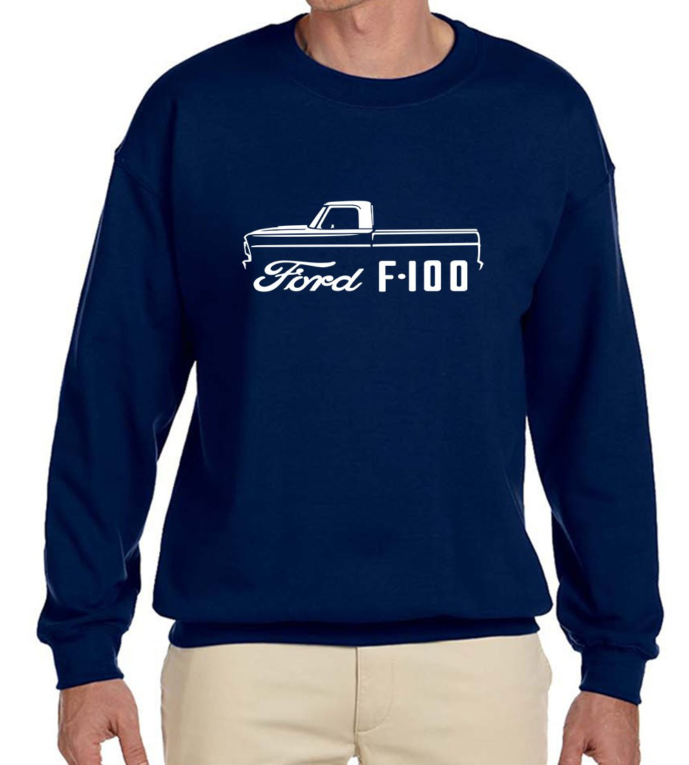 1967-72 Ford F-100 F100 Pickup Truck Classic Outline Design Sweatshirt XL Navy Blue