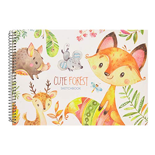 MEMX Sketch Book for Kids, 8”X11.5” 100 Pages(110gsm), Spiral Bound Artist Sketch Pad, Durable Acid Free Sketchbook for Painting, Sketching or Doodling, Best Gifts for Drawing Boys and Girls, White