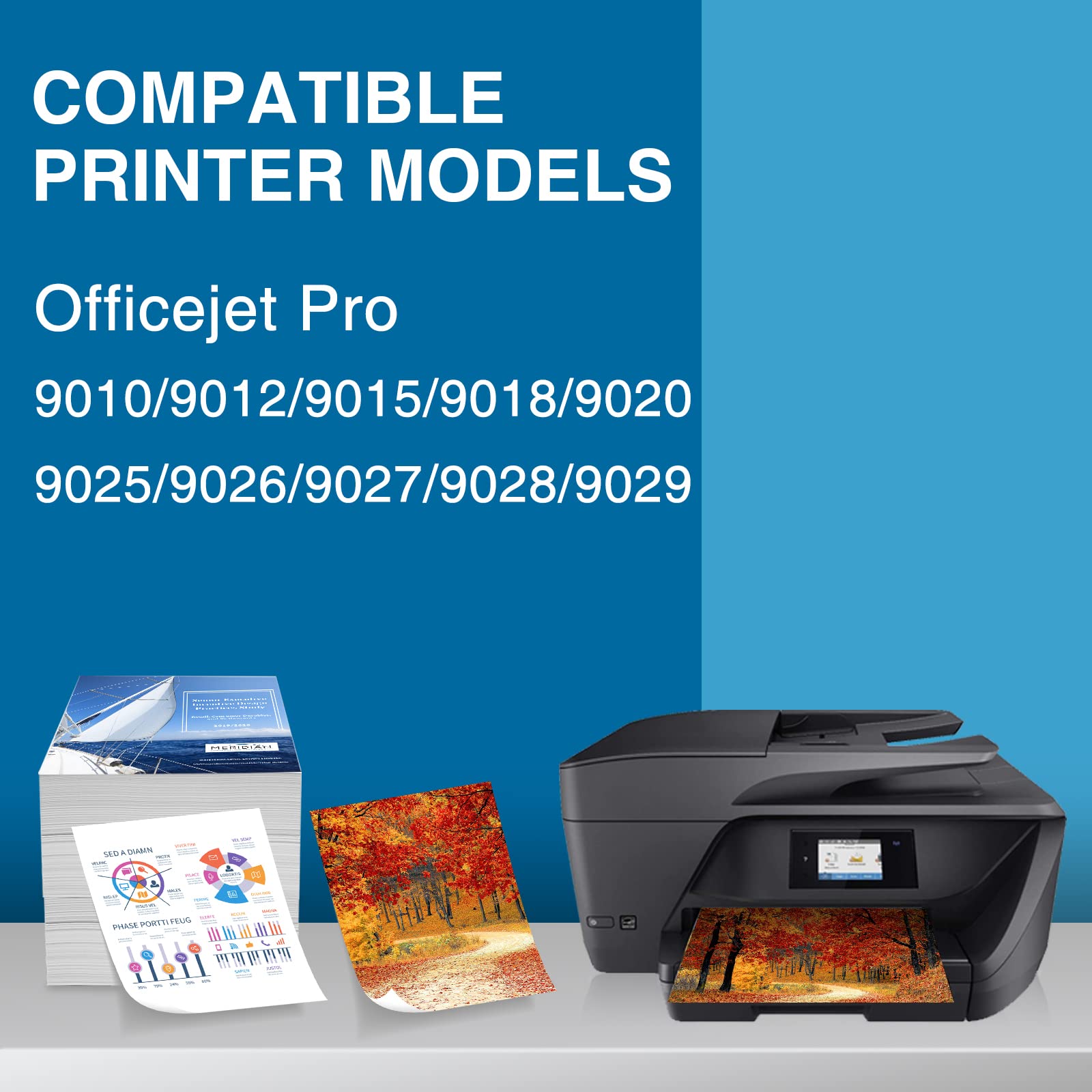 Paeolos Remanufactured Upgraded 962XL Ink Cartridges Combo Pack Replacement for HP 962 XL 962XL Work for HP OfficeJet Pro 9015 9025 9010 9012 9018 9020 9026 9027 9028 9029 Printer,4 Packs