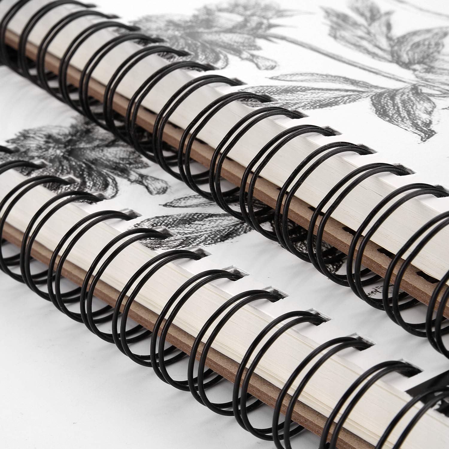 AGPTEK Sketch Book, Art Sketch Book 9''X12, 2 Packs (68lb/100g), Spiral Bound with Easy-to-Remove Pages, Great for Artists, Writers & Illustrators