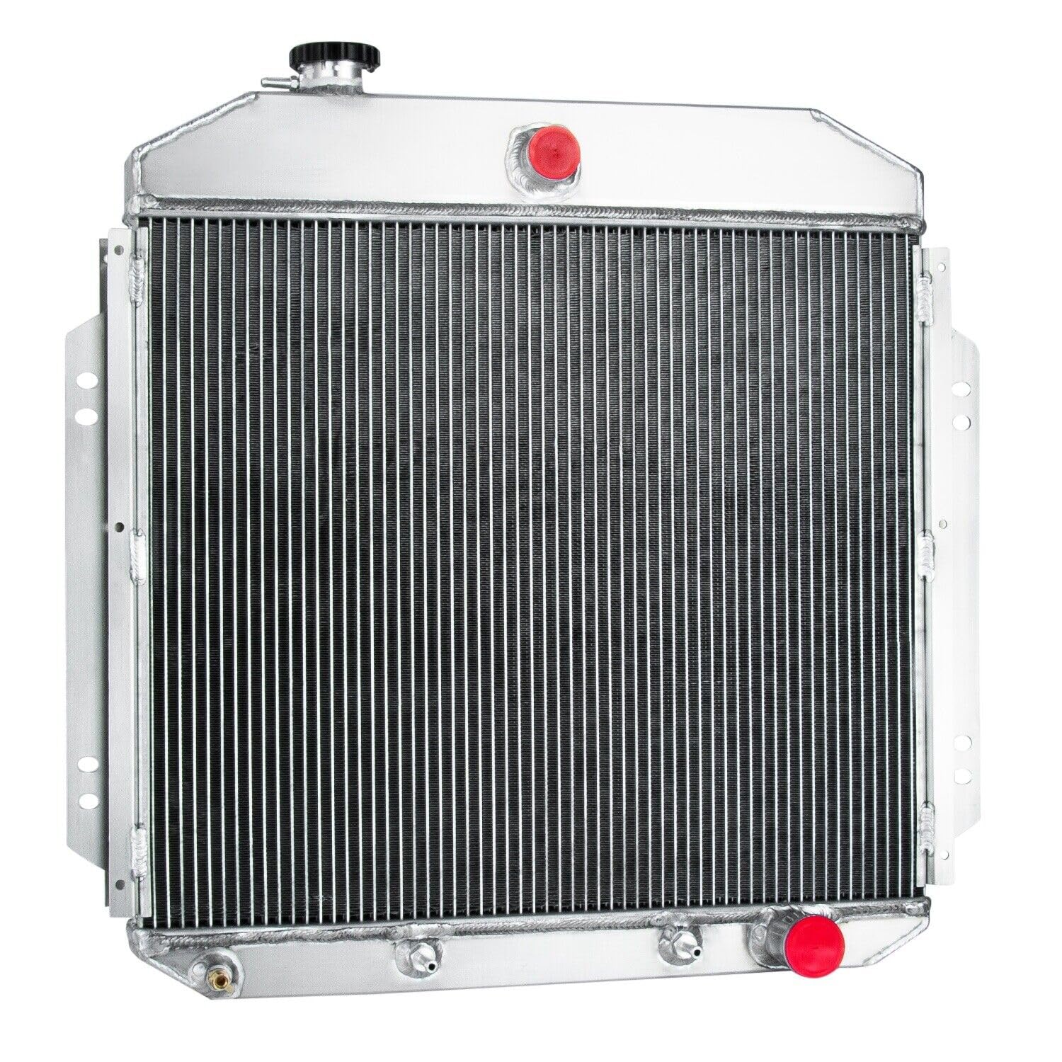 Lizroodia 4 Row Aluminum Radiator Compatible with 1957 1958 1959 1960 Ford F100 Chevy V8 Engine Configuration