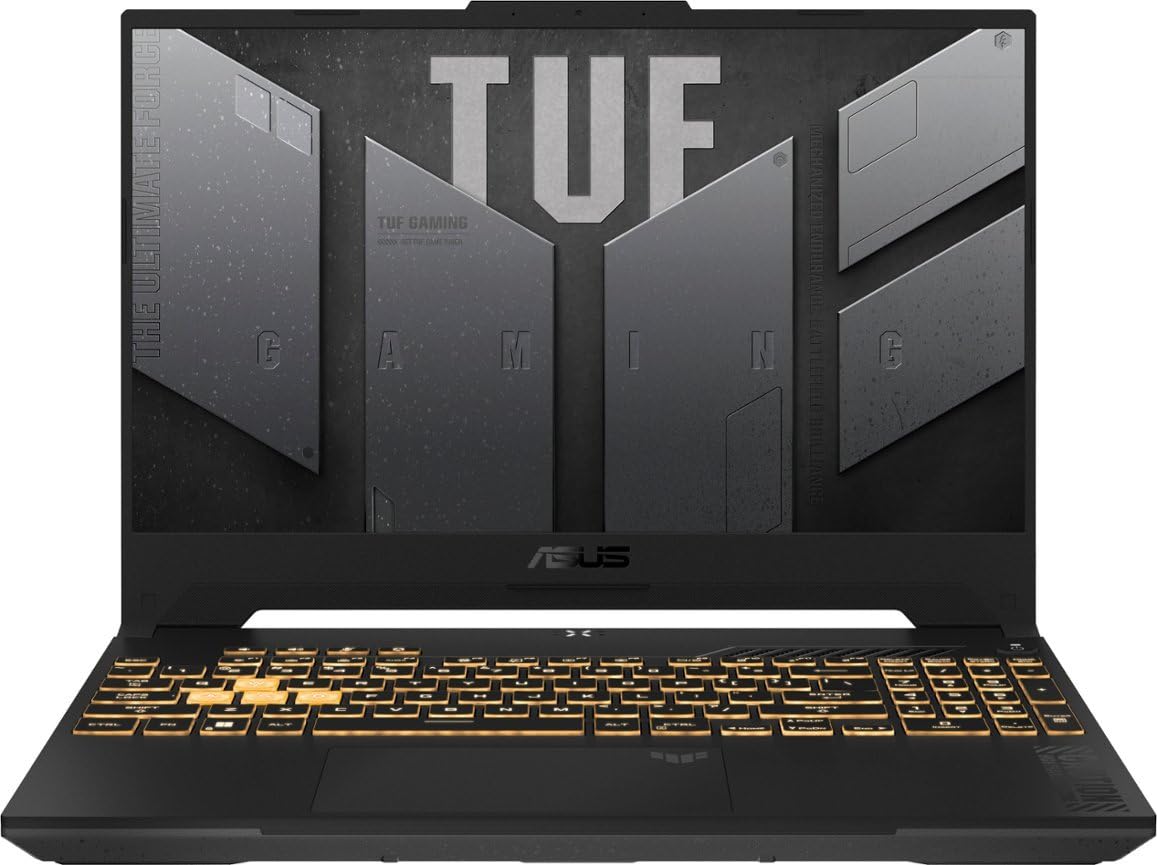 ASUS TUF F15 Gaming Laptop 15.6" FHD 144Hz Intel 14-Core i7-12700H (Beat i9-11950H) 64GB RAM 2TB SSD GeForce RTX 4070 8GB Graphic Backlit Thunderbolt 4 USB-C Win11 Grey + HDMI Cable