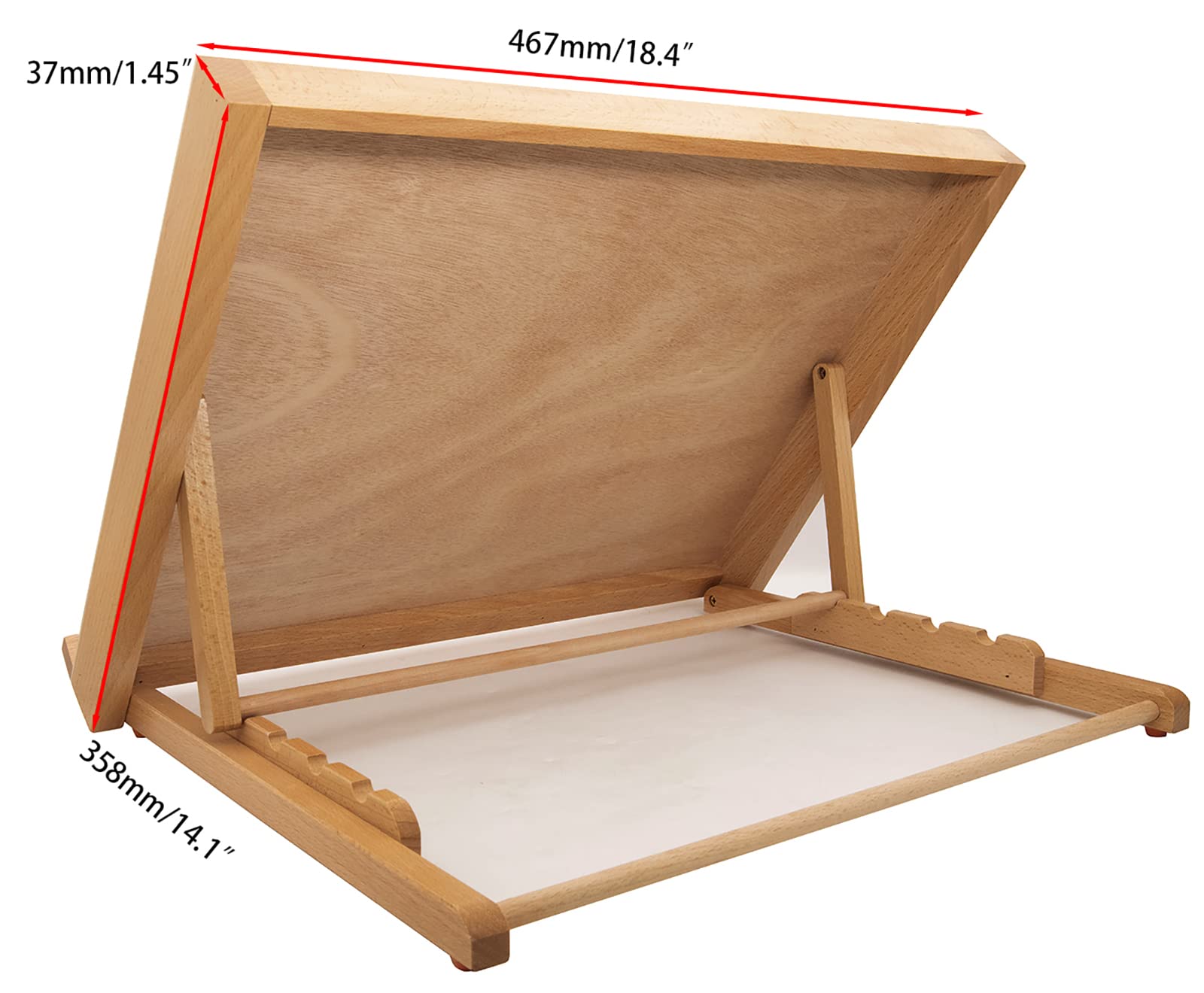 Desktop Drawing Sketching Easel, A3 Desk Easel, Drawing Board, 4-Position Adjustable Table Easel Painting Board for Artists, Children, Beginners