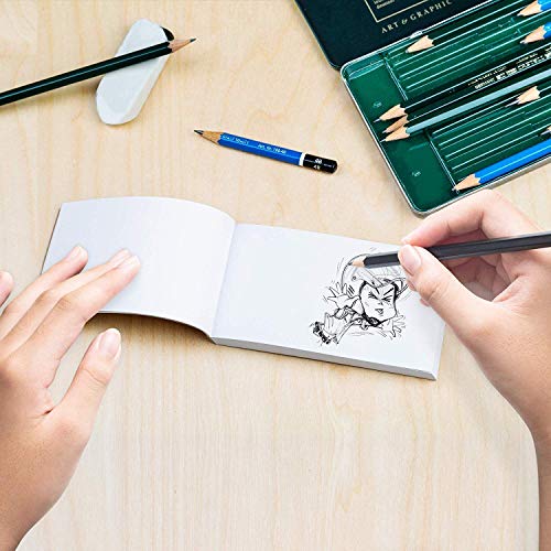 Blank Flipbooks (Flip Book) for Animation, Sketching, and Cartoon Creation, 6 Pack, 4.5” x 2.5”, 180 Pages (90 Sheets), Thick, No Bleed Drawing Paper with Sewn Binding, Fun Creative Craft for Kid