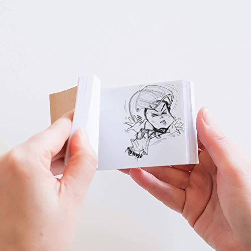 Blank Flipbooks (Flip Book) for Animation, Sketching, and Cartoon Creation, 6 Pack, 4.5” x 2.5”, 180 Pages (90 Sheets), Thick, No Bleed Drawing Paper with Sewn Binding, Fun Creative Craft for Kid