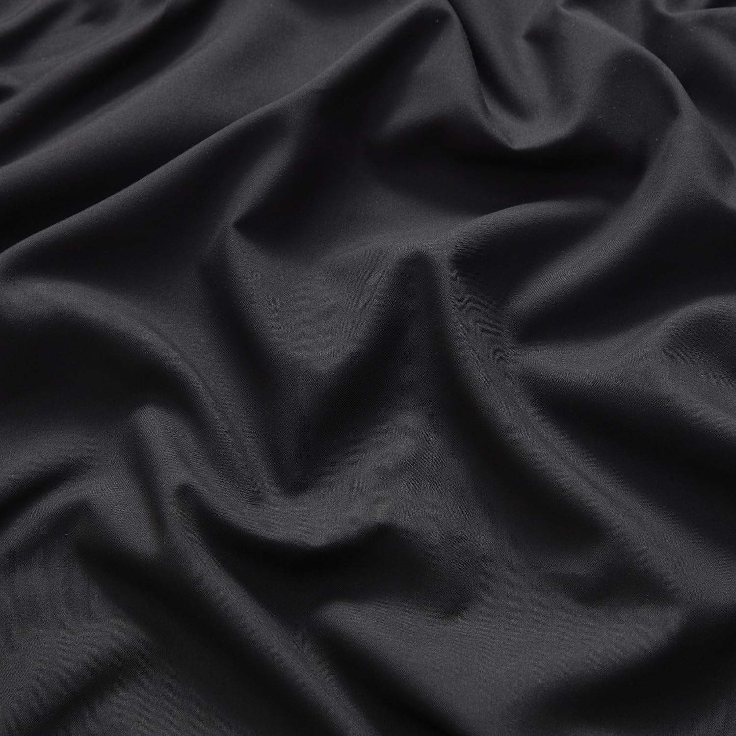 Nestl Microfiber King Pillowcase, 2 - 1800 Thread Count, Soft, Wrinkle Free, Fade Resistant, Envelope Closure, Set of 2, Black, 20x40 Inches