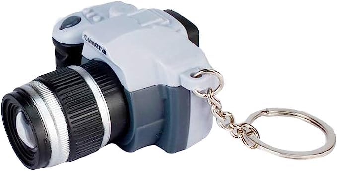 Camera Key Ring Decor Bag Wallet Pendant, Camera Keychain with Sound, Mini Camera Design Keychain Cute Novelty Ring Key Chain Pendant Creative Gift Key Chain Decorative