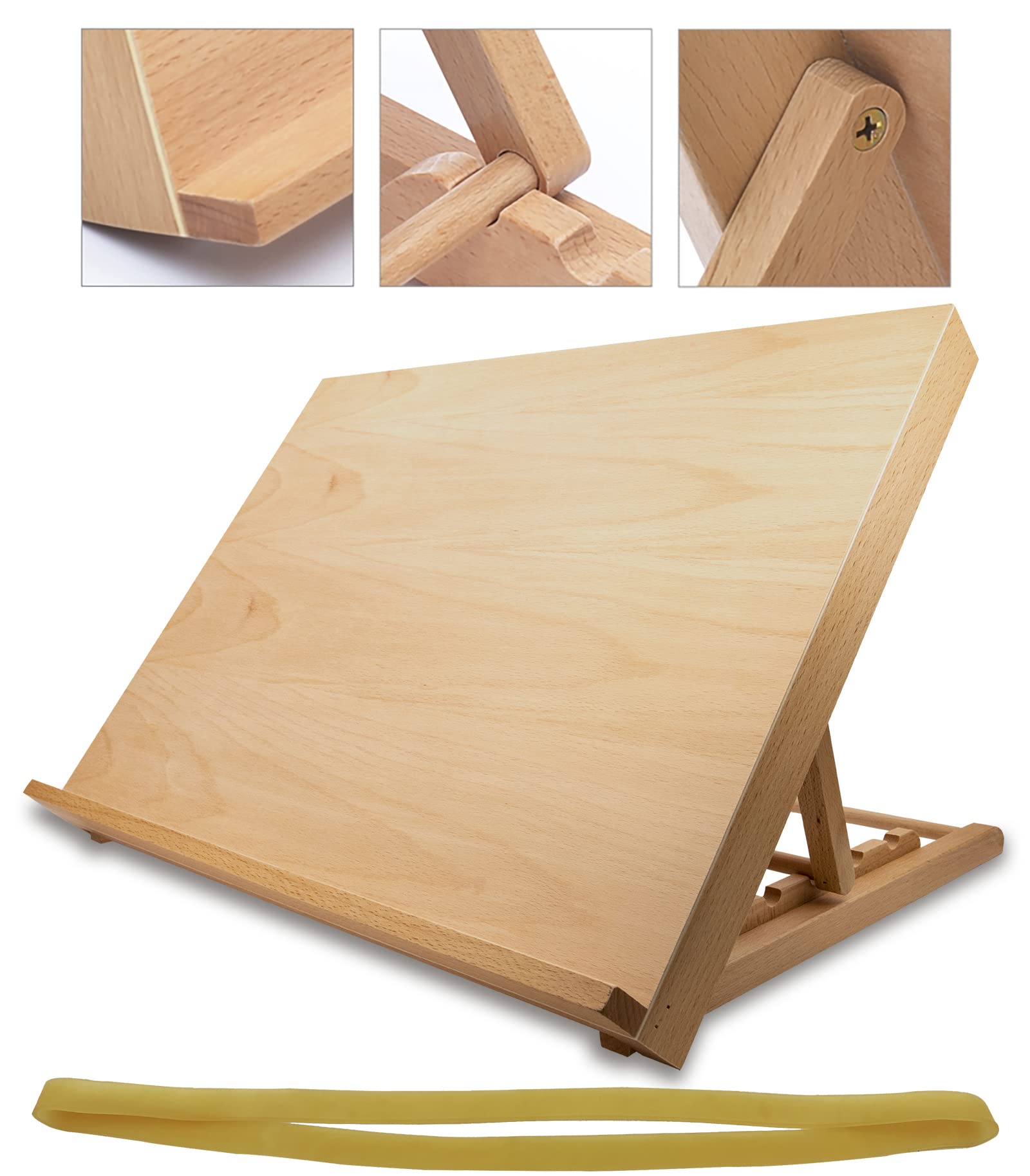 Desktop Drawing Sketching Easel, A3 Desk Easel, Drawing Board, 4-Position Adjustable Table Easel Painting Board for Artists, Children, Beginners