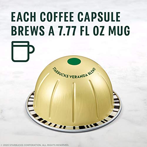 Starbucks by Nespresso Blonde Roast Veranda Blend Coffee (32-count single serve capsules, compatible with Nespresso Vertuo Line System)