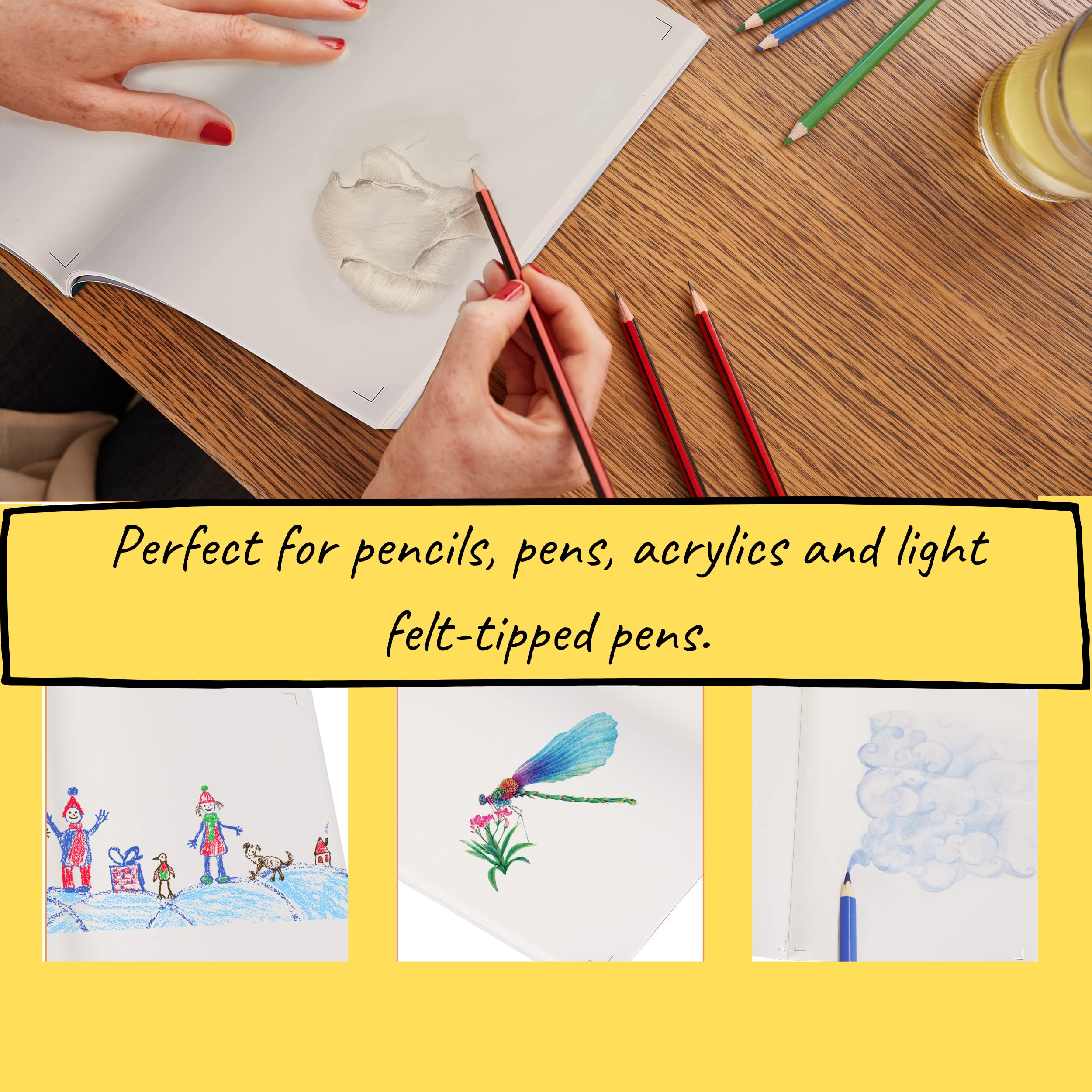 Mr. Pen- Sketch Book, 8.5" x 11", 36 Pages, Drawing Book, Drawing Pad, Sketch Book for Drawings, Drawing Notebook, Sketchpad, Sketchbook for Drawing, Sketch Notebook, Art Books for Drawing