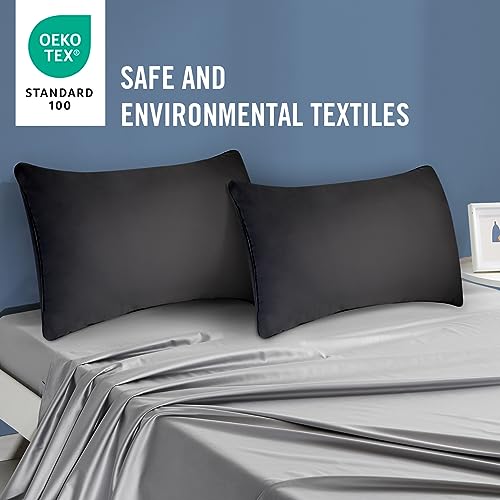 HIMOON Bed Pillows for Sleeping King Size 2 Pack,Cooling Hotel Quality Down Alternative Pillows for Side Back and Stomach Sleepers(Black