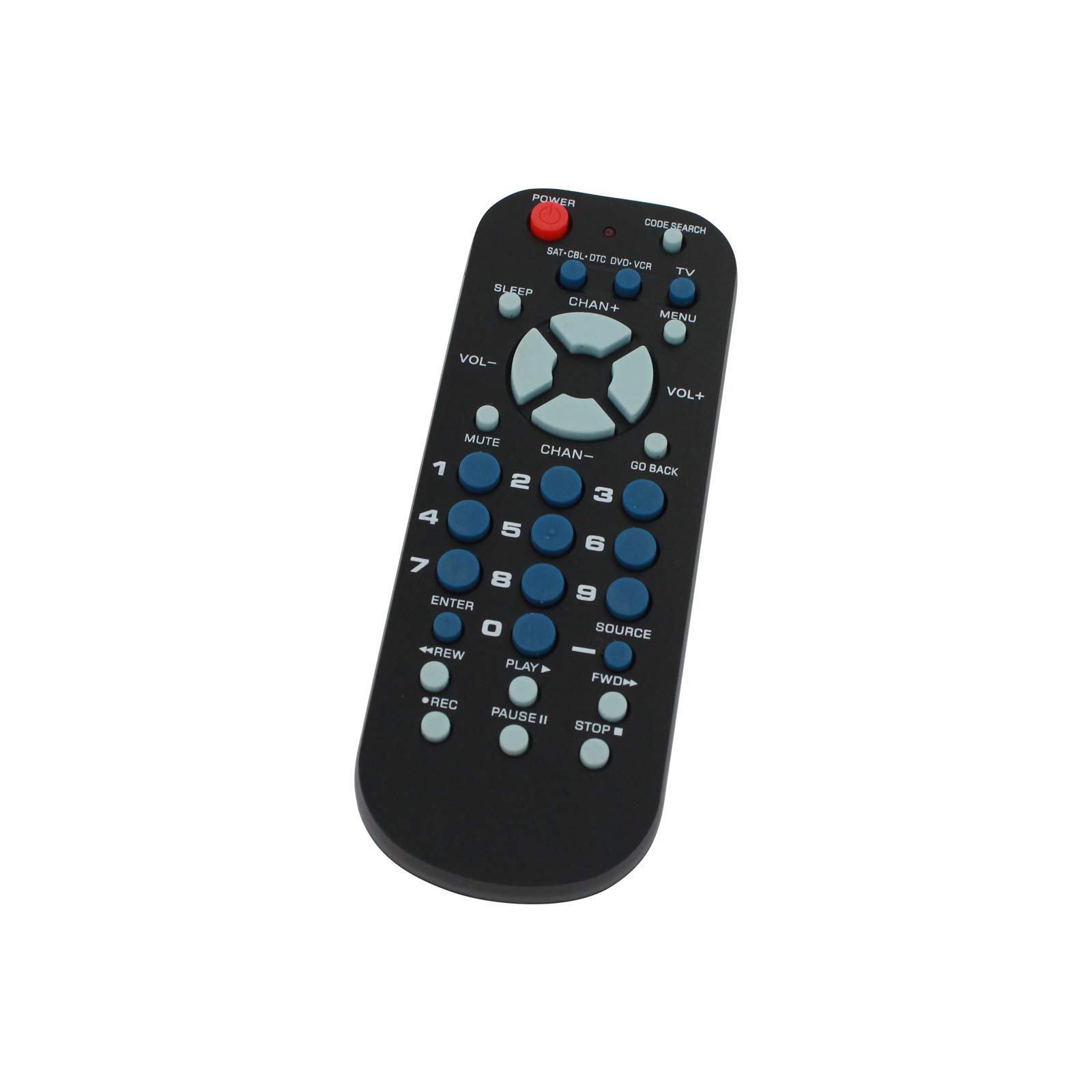 Replacement for RCA 3-Device Universal Remote Control Palm Sized - Compatible with Tivo VCR - Remote Code 0739