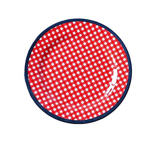 KOWMcp Dinner Plates Household Round Dinner Plate Dessert Fruit Food Storage Tray (Color : Red)