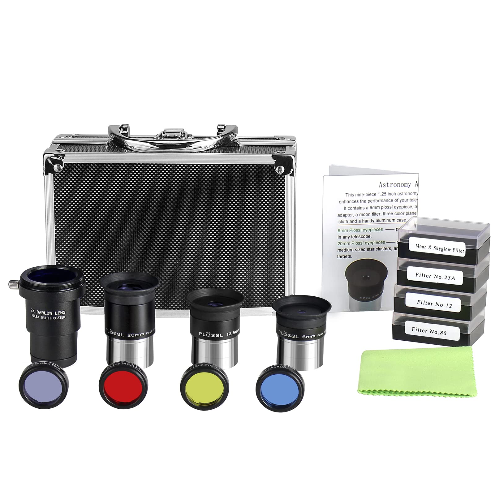 SOLOMARK Telescope 130650EQ, Telescopes for Adults and 1.25inch Telescope Accessory Set with Carry Case