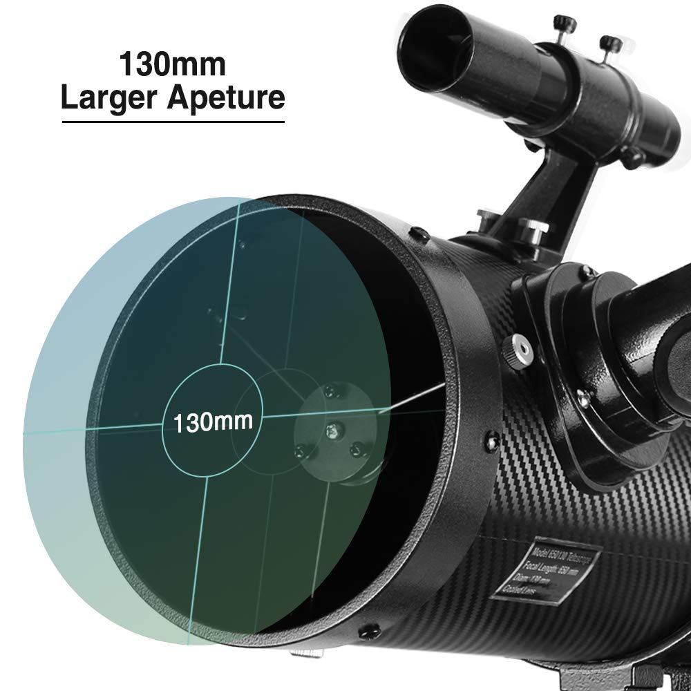 SOLOMARK Telescope 130650EQ, Telescopes for Adults and 1.25inch Telescope Accessory Set with Carry Case