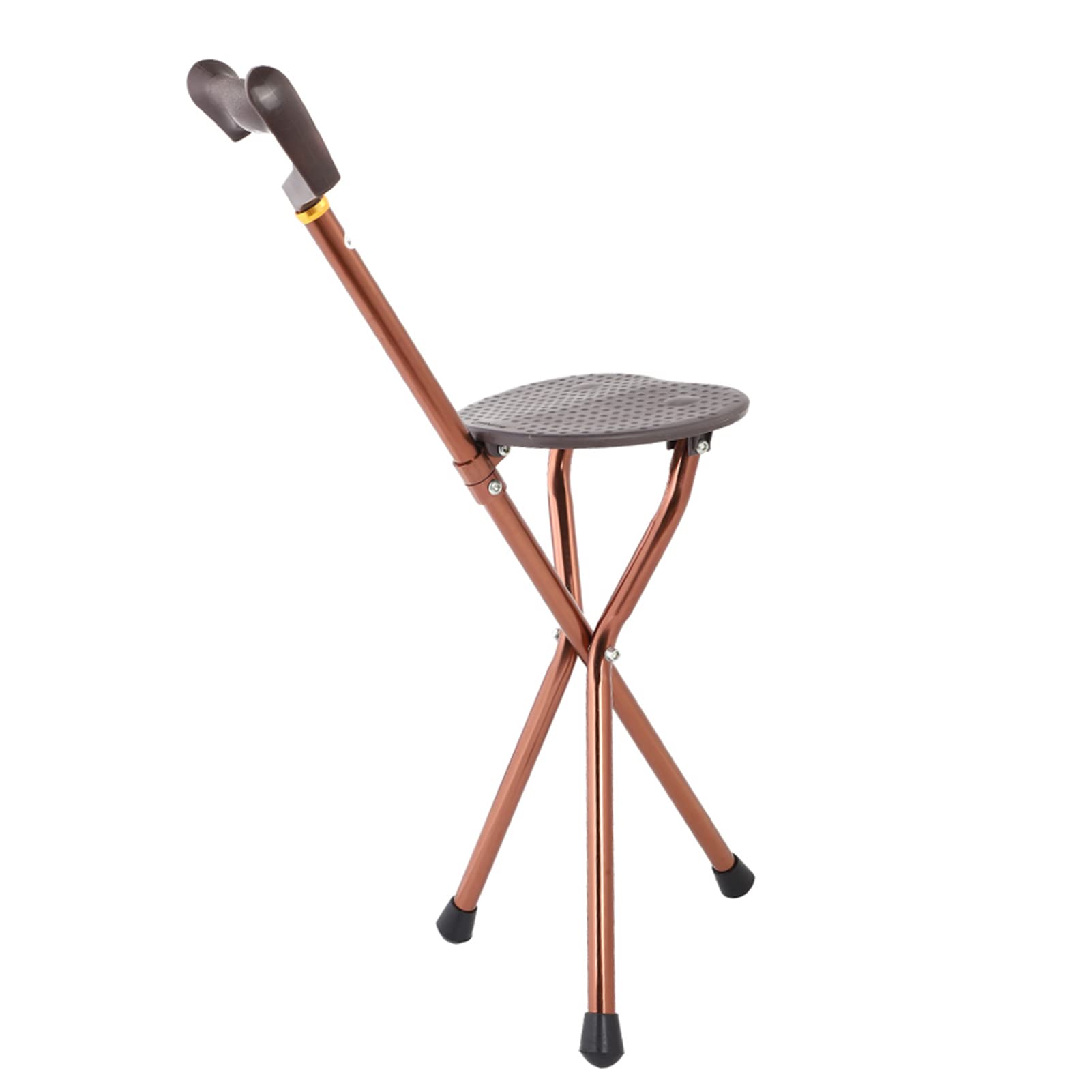 Seat Walking Stick, Metal Walking Stick Chair Portable Folding, Seat Stool Travel Cane Chair for Elderly, Fishing Garden Camping Event Stool
