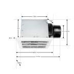 Hampton Bay Lighting 80 CFM Ceiling Mount Roomside Installation Bathroom Exhaust Fan