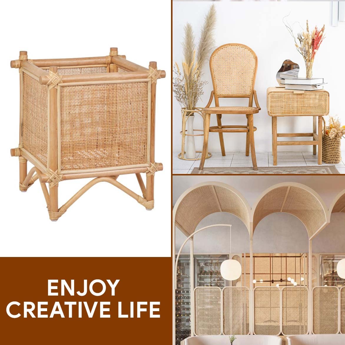 18" Width Square Rattan Cane Webbing Roll 12 Feet for Caning Projects Fine Radio Net Mesh Pre Woven Open Rattan Fabric Furniture Woven Rattan Sheet Crafts Chair Caning Supplies Wicker (12 Feet)