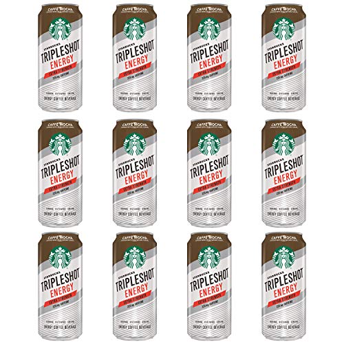 Starbucks Tripleshot Energy Extra Strength Espresso Coffee Beverage, Caffe Mocha, 225mg Caffeine, 15oz cans (12 Pack)