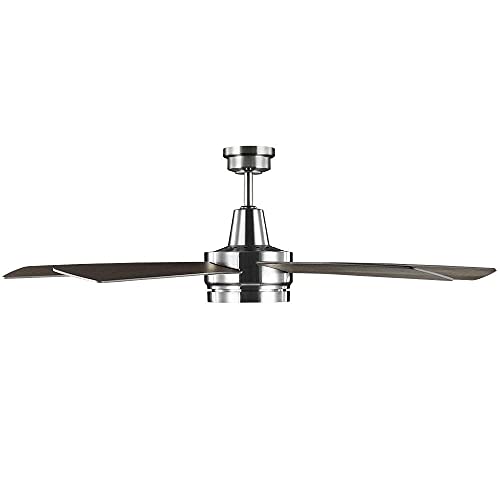 Hampton Bay Fanelee 54 in. White Color Changing Integrated LED Brushed Nickel Smart Ceiling Fan with Light Kit and Remote Control