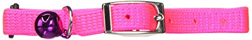 Petmate Bling Elastic Cat Collar, 3/8" x 8-10", Pink
