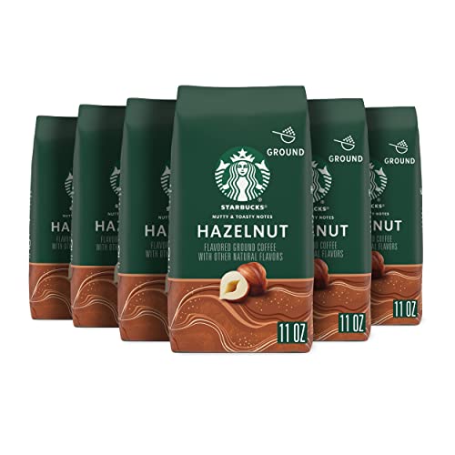 Starbucks Medium Roast Ground Coffee â Hazelnut â 6 bags (11 oz. each)