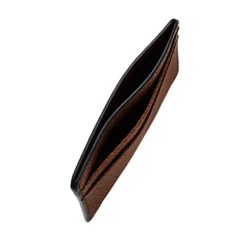 Fossil Men's Steven Leather Slim Minimalist Card Case Wallet, Medium Brown, (Model: ML4395210)