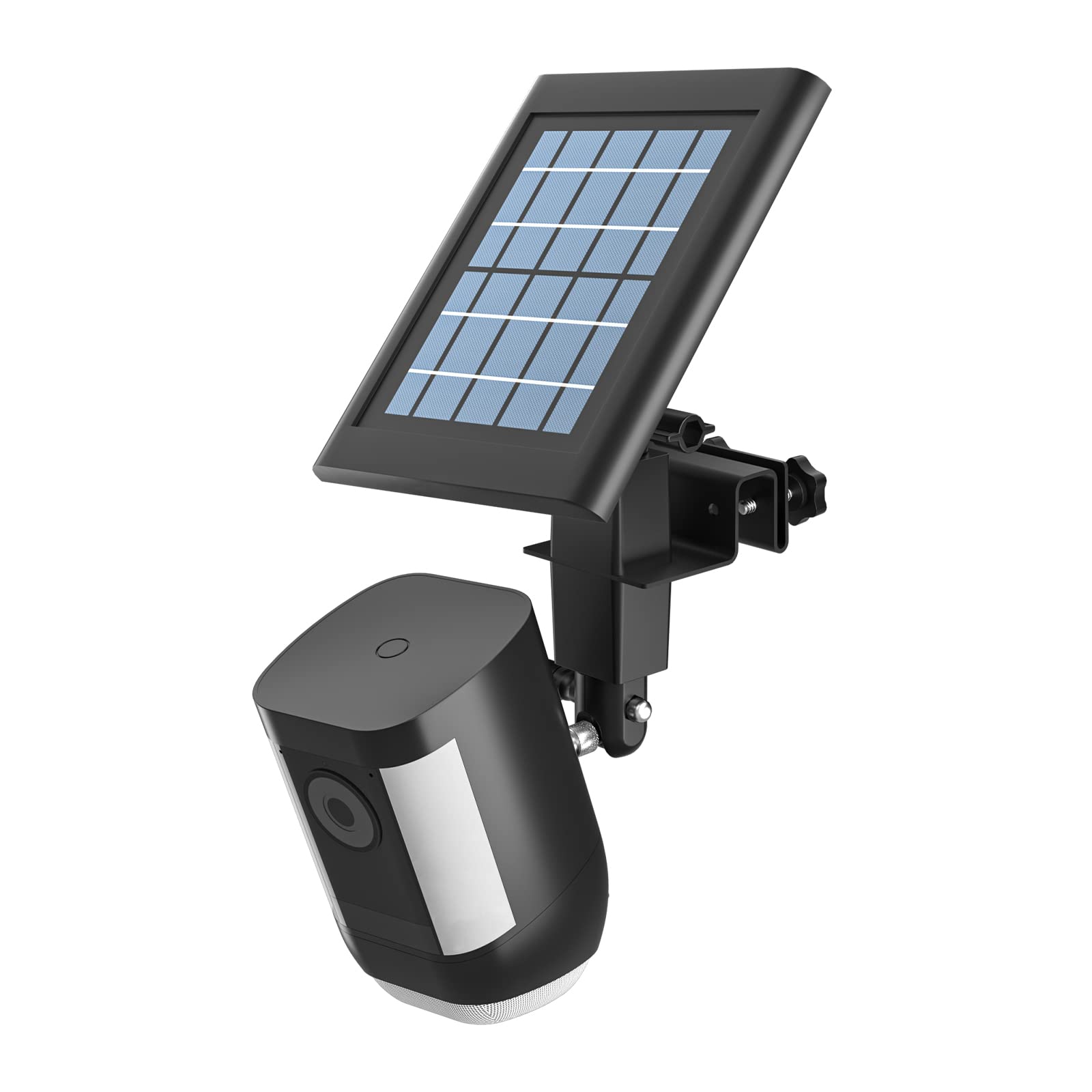 HOLACA 2-in-1 Weatherproof Gutter Mount for Stick Up Cam/Pro Solar Panel, Spotlight Cam Pro Battery and Stick Up Cam Plus Battery Outdoor Mount Accessories for Ring Solar Panel (Black)