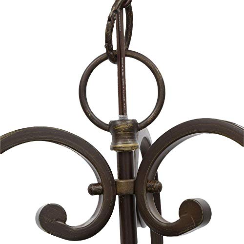 Hampton Bay Somerset 3-Light Bronze Chandelier with Bell Shaped Frosted Glass Shades
