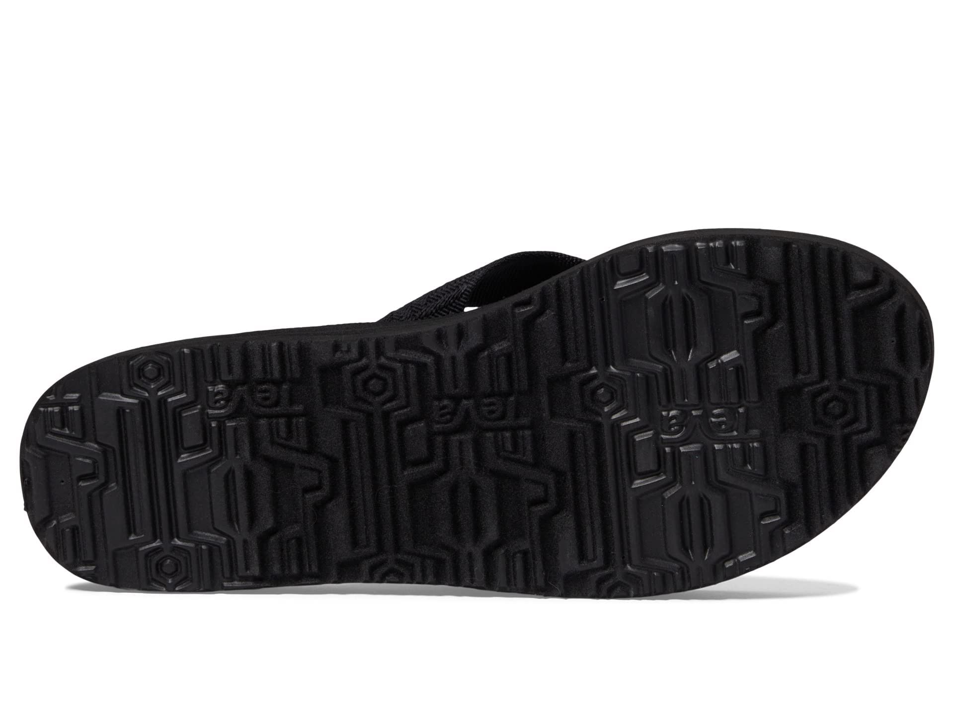 Teva womens Mush Ii-w flip flop sandals, Fronds Black, 9 US