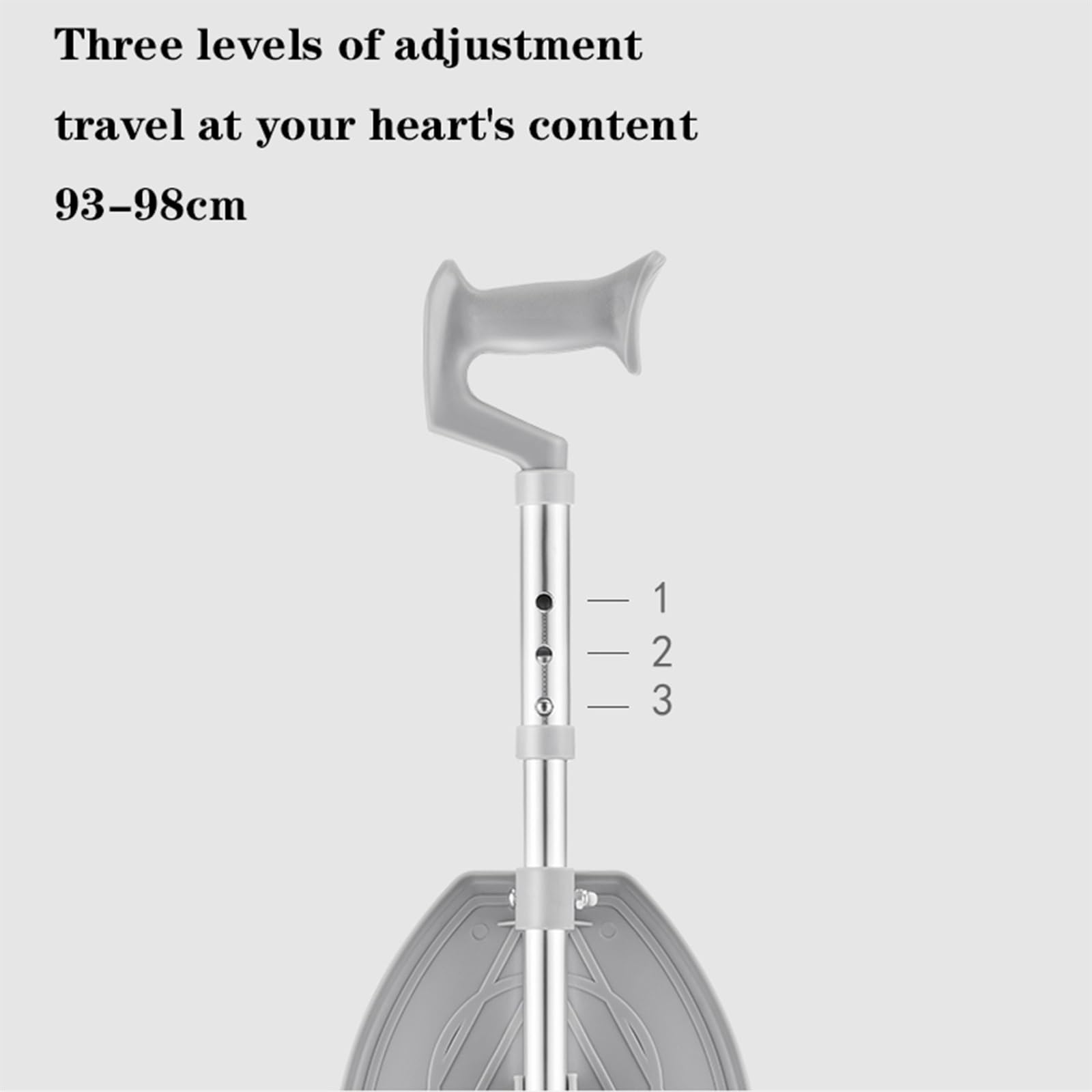 Aluminum Alloy Walking Stick, Foldable, Three-Legged Cane Chairs for Adults, Portable, Bow Grip, Anti-Slip, Lightweight, for Disabled, Elderly