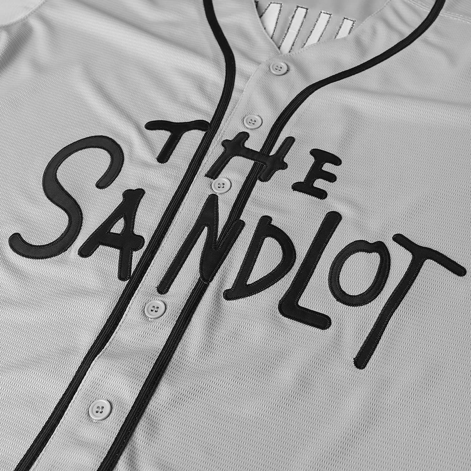 The Sandlot Benny The Jet Rodriguez Michael Squints Palledorous Alan Yeah-Yeah McClennan Bel Air 3D Print Baseball Jersey (XXX-Large, 30-Grey)