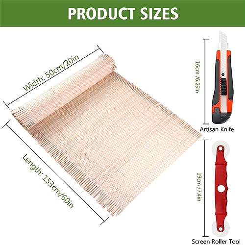 4.5"/14"/16"/18"/20"/24" Width Closed Natural Cane Webbing, Rattan Webbing for Caning Projects, Woven Cane Roll for Furniture, Chair, Cabinet, Ceiling, Basket