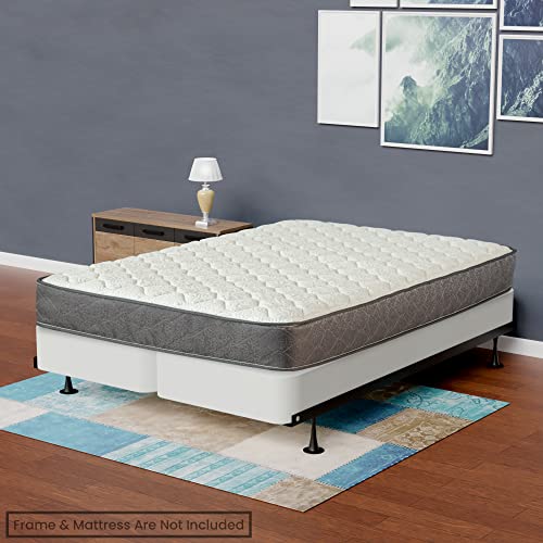 Spinal Solution 8-Inch Split Wood Traditional Boxspring/Foundation, Full XL, White