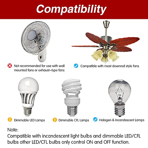 Replacement for Hampton Bay Ceiling Fan Remote Control UC7078T with Up Down Light, L3H2010FANHD Fan-HD Fan-HD6-FANBAY