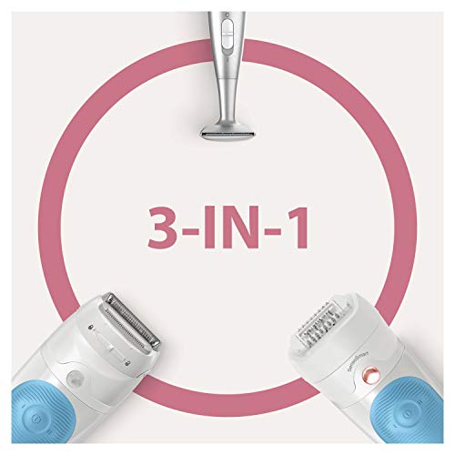 Braun Epilator Silk-épil 5 5-810, Hair Removal for Women, Shaver & Bikini Trimmer, Cordless, Rechargeable, Wet & Dry
