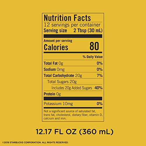 Starbucks Naturally Flavored Coffee Syrup, Vanilla, 12.17 Fl Oz (Pack of 4)
