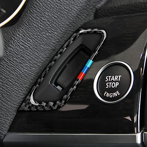 Car Key Frame Panel Cover Trim Carbon Fiber Sticker Decal fits for BMW X5 E70 X6 E71 2007 2008 2009 2010 2011 2012 2013 2014 Accessories