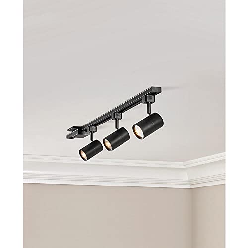 Mini Cylinder 44 in. Black Integrated LED Linear Track Lighting Kit
