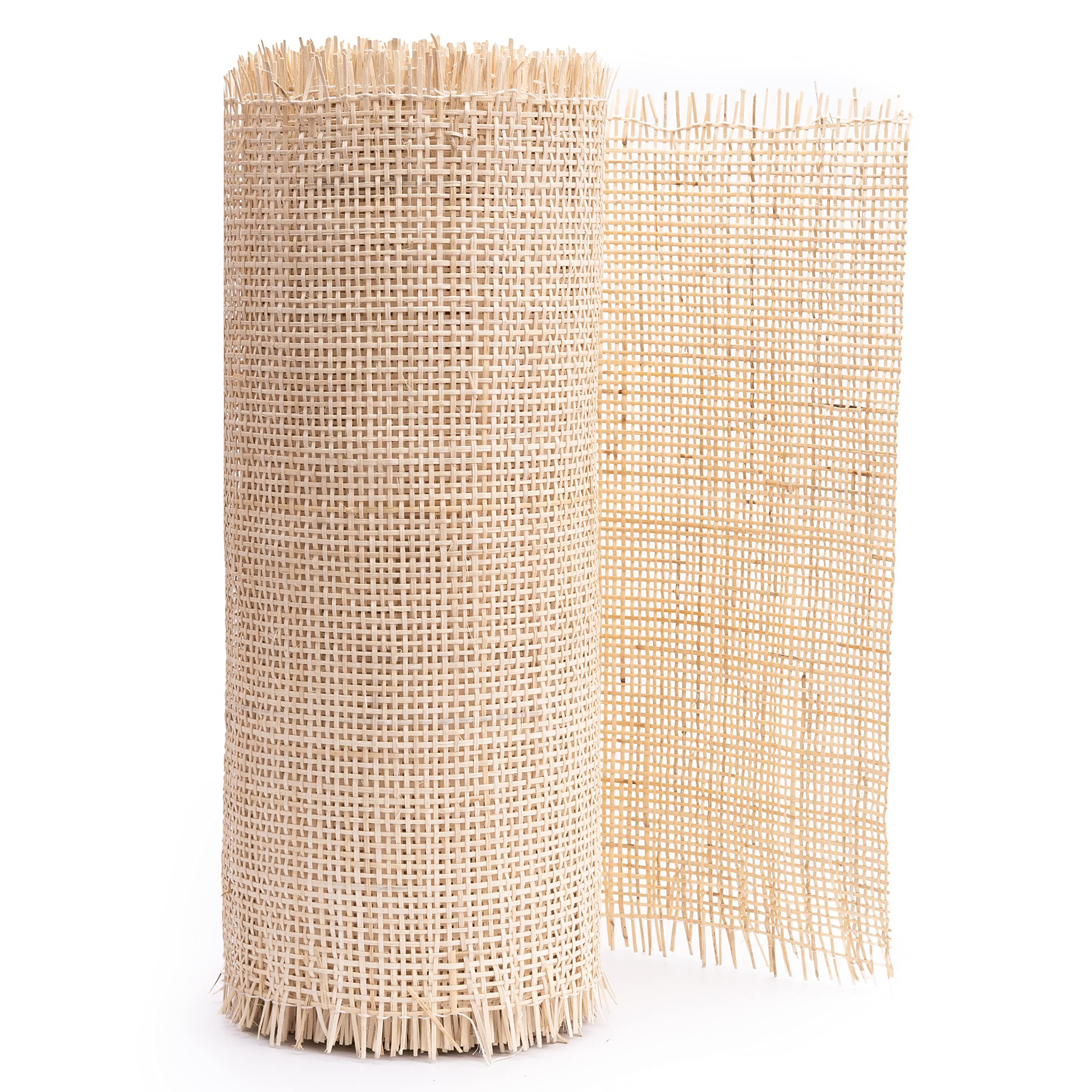 CLAYNIX 18" Width Square Cane Webbing 15 FEET - Cane Webbing Roll - Caning Material for Chairs - Open Weave Wicker Cane Webbing for Cabinet - Cane Fabric Webbing Sheet(15 FEET)