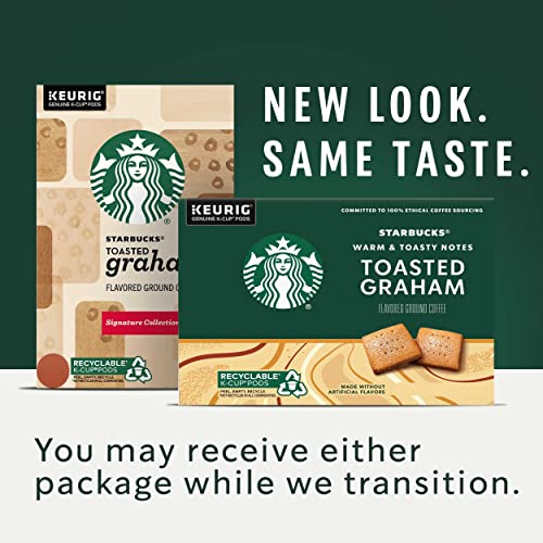 Starbucks Flavored K-Cup Coffee Pods — Toasted Graham for Keurig Brewers — 6 boxes (60 pods total)