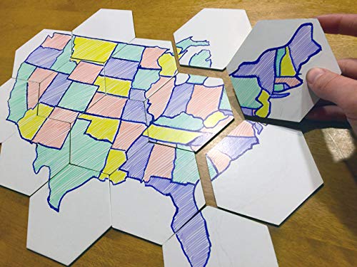 Apostrophe Games Hexagon Board Game Tiles – 20Pcs Large Game Board Pieces Blank Game Board Chits, Same Size as Settlers of Catan – Create Your Own Custom Tiles