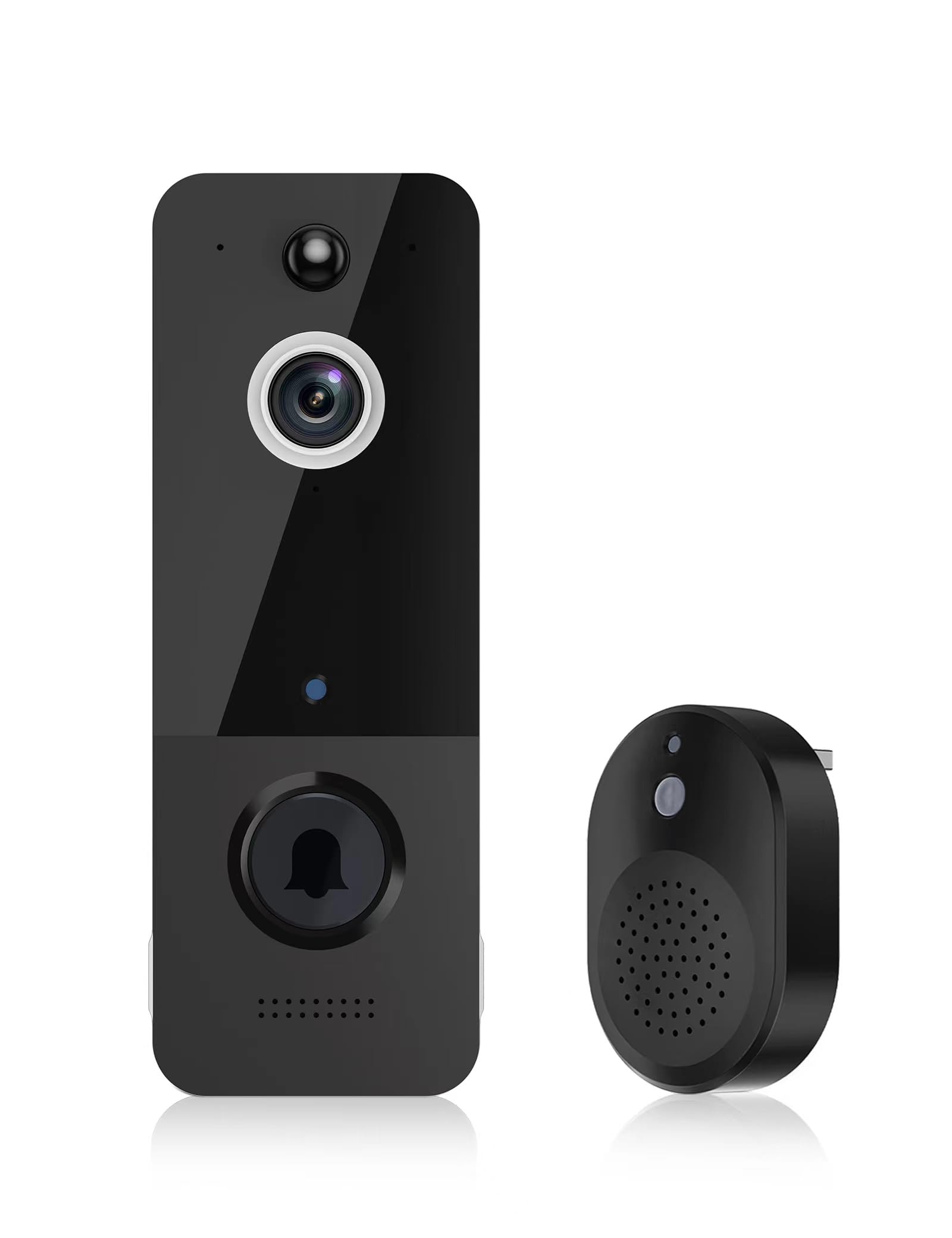 BITEPASS Smart Video Doorbell Camera Wireless with Ring Chime, AI Human Detection, 2-Way Audio, HD Live View, Wire-Free, Night Vision, Cloud Storage, Battery Powered, Indoor Outdoor Surveillance