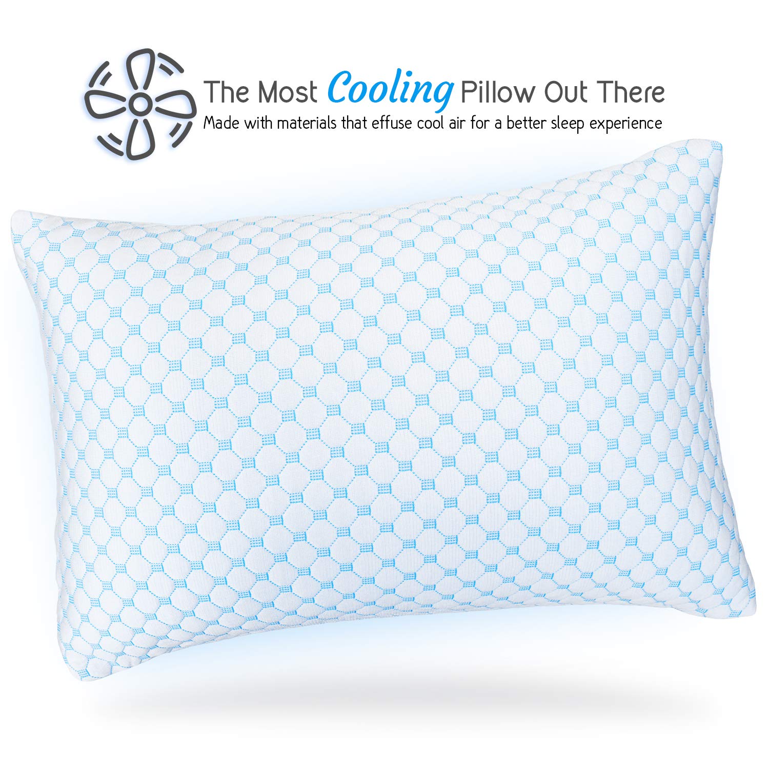 Nestl Cooling Pillow, Shredded Memory Foam Pillows King Size Set of 2, Gel Infused Cool Pillow, Adjustable King Size Pillow for Sleeping, Breathable King Pillow, Washable Removable Bed Pillow Cover