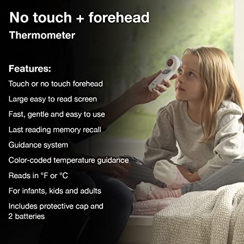 Braun No Touch and Forehead Thermometer - Touchless Thermometer for Adults, Babies, Toddlers and Kids – Fast, Reliable, and Accurate Results
