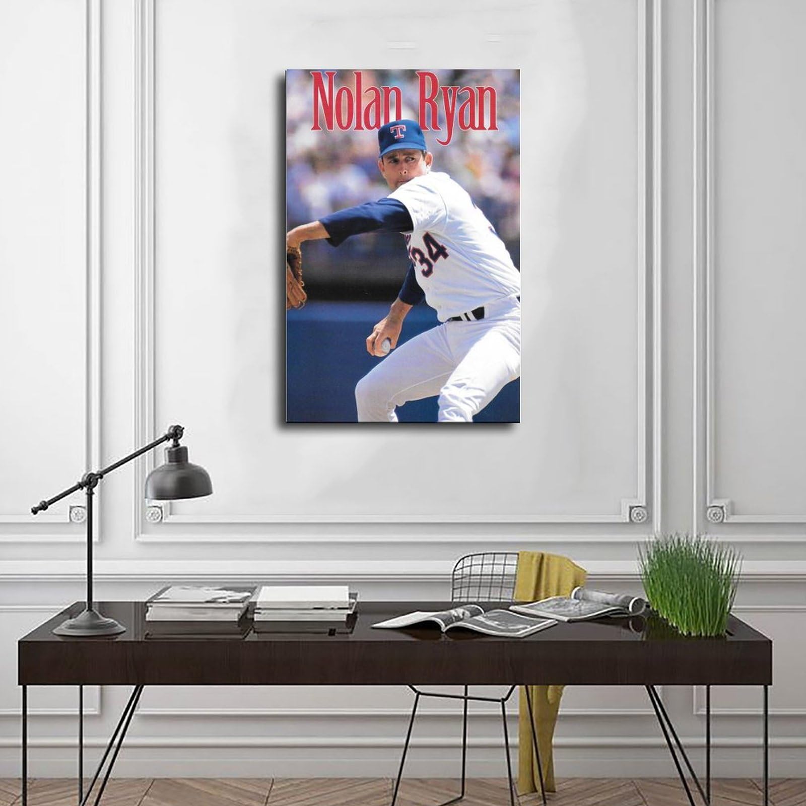 Nolan Ryan Baseball Playe74 Canvas Poster Bedroom Decor Sports Landscape Office Room Decor Gift Frame: Frame:16x24inch(40x60cm)